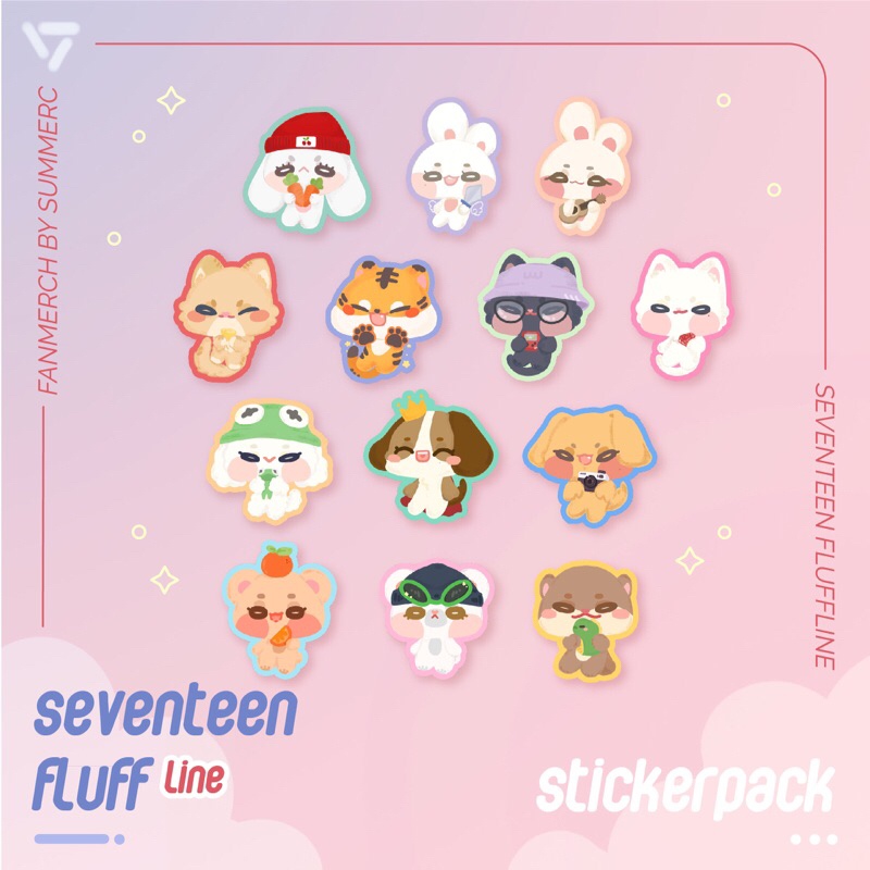 Svt FLUFFLINE Diecut Sticker Pack by Summerc | Shopee Singapore