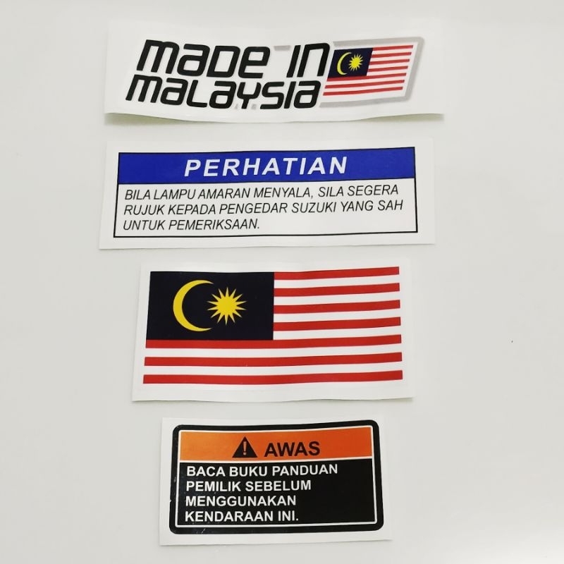 Stickers made in malaysia and attention | Shopee Singapore
