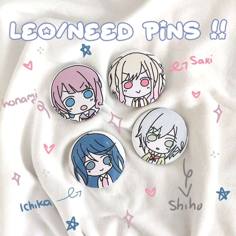 Leo/need pins (saki, honami,ichika, shiho) | Sekai project | Shopee ...