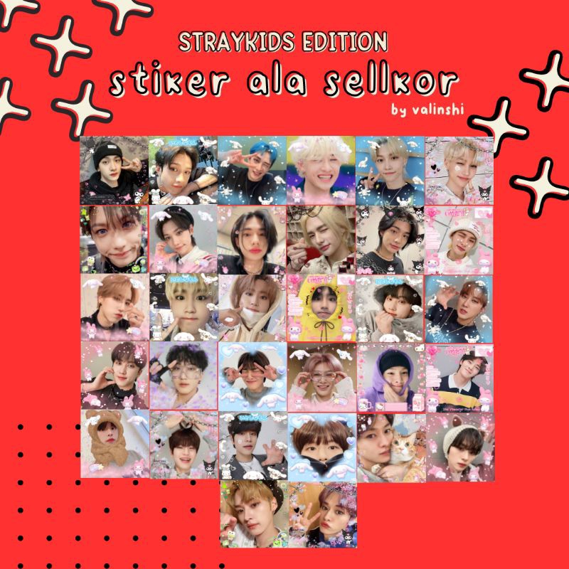 [SKZ] Sticker fanmade ala sellkor straykids edition 4x4 cm | Shopee ...