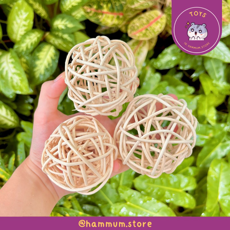 Rattan ball 7 cm | Hamster Marmot Rabbit Bite Toy | Guinea Pig toy ...