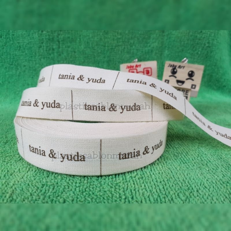 KATUN [MINI ROLL] FREE CUTTING Name Label / Clothing Label / Hijab ...