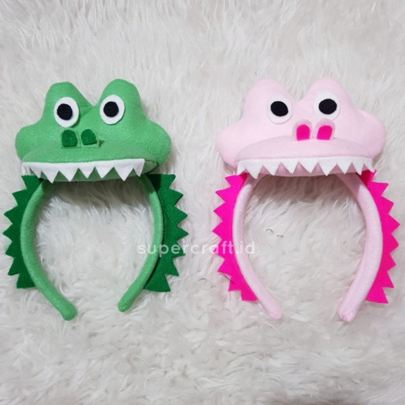 HIJAU Crocodile Headband Crocodile Costume Green Crocodile Mask Animal ...