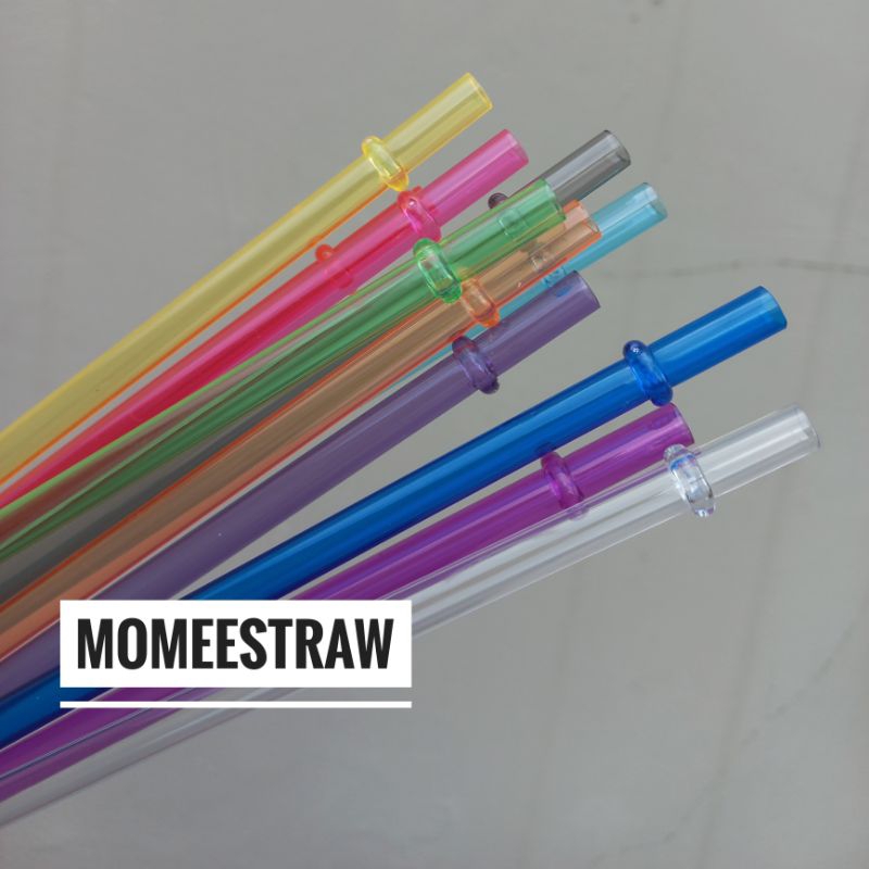 (NEW) Universal Reusable Plastic Straw Transparent Hard with Ring ...