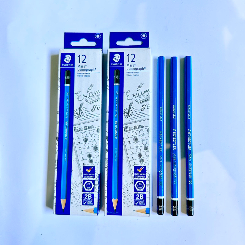 Staedtler Mars Lumograph 2B pencil contains 12 pcs | Shopee Singapore