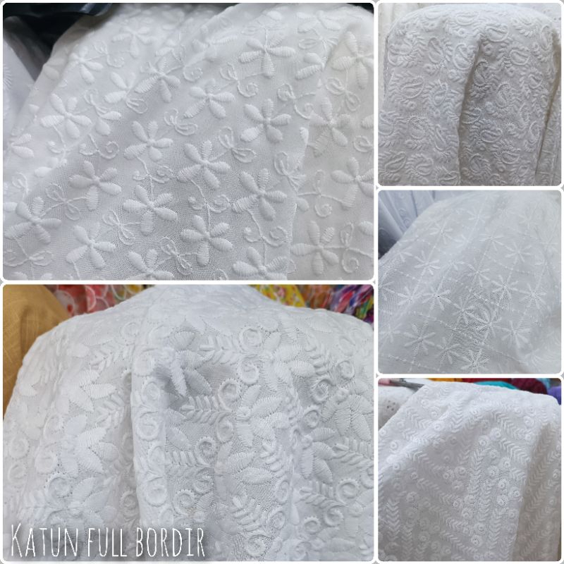KATUN IMPORTED GARMENT FULL EMBROIDERED COTTON FABRIC (PRICE FOR 0.5 ...