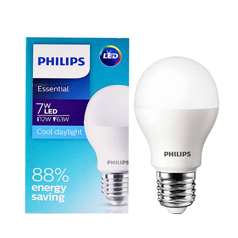 Philips Essential LEDBulb 7W 7Watt E27 A60 - Economical LED Light Bulb ...