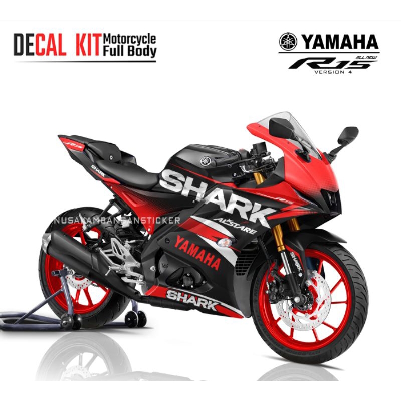 Sticker decal r15 v4 red shark/ decal r15 v4 full body/Sticker r15 ...
