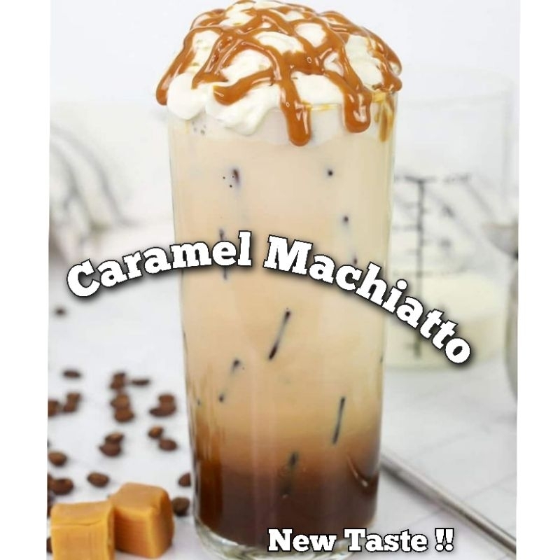 Caramel machiatto New Flavor drink Powder bubble drink boba tea coffee ...