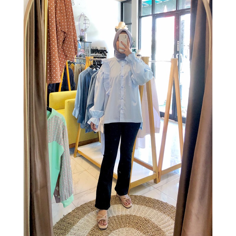 Top ruffle (10904) | Shopee Singapore