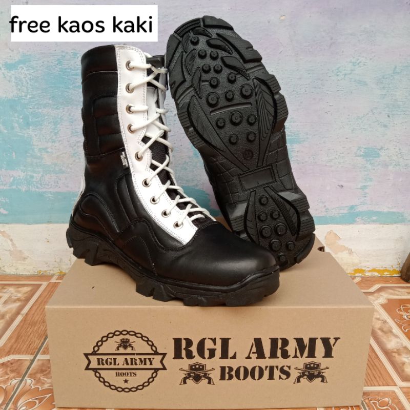 Pdl POLRI TNI PM Shoes Type LGR DELTA Genuine Leather RGL ARMY | Shopee ...