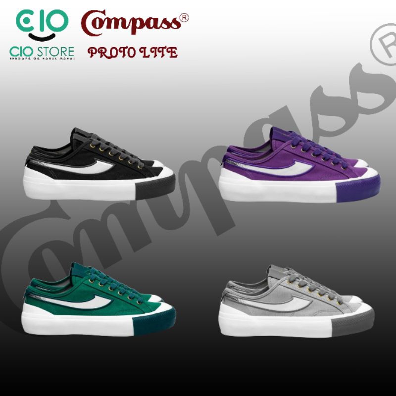 Compass Proto Lite Shoes Black white/Purple/Green/Grey100% (original ...