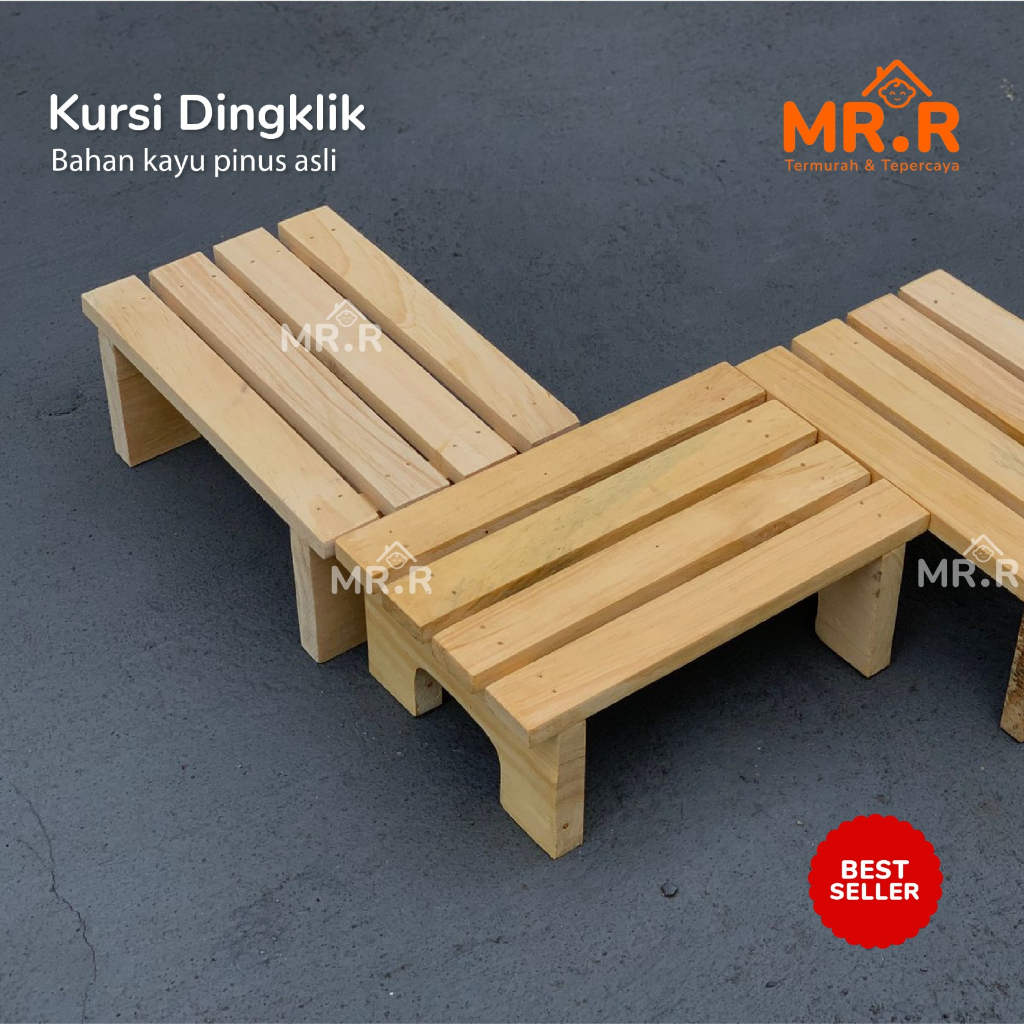 KAYU Premium Pine Wood Bench Squat Wood Squat Chair Squat Wood Squat Wc ...