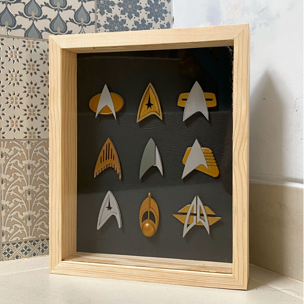 KAYU Star Trek Badge Collection Frame 3D Wood+Acrylic (Large) | Shopee ...