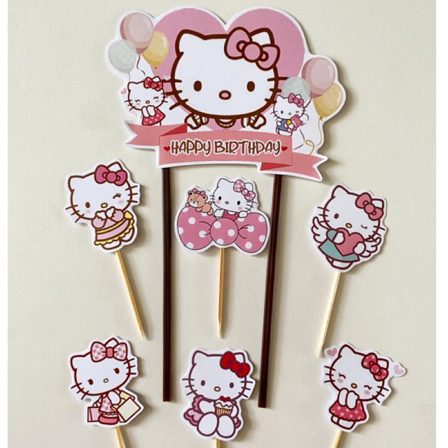 Hello KITTY 001 CAKE TOPPER/HELLO KITTY CAKE TOPPER 001/HELLO KITTY ...