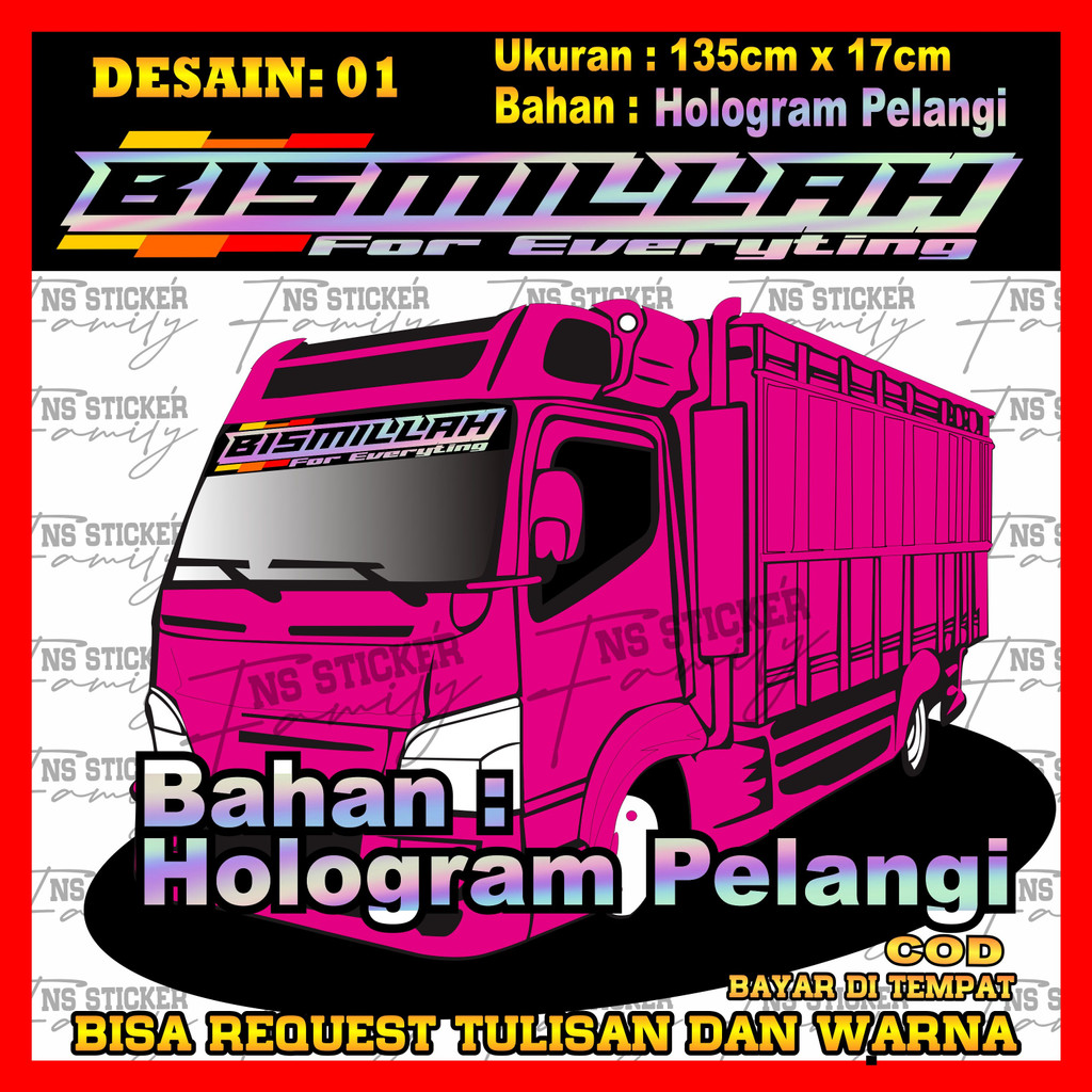 TRUCK Sticker Bismillah Sticker Canter Isuzu TRUCK Glass TRUCK Sticker ...