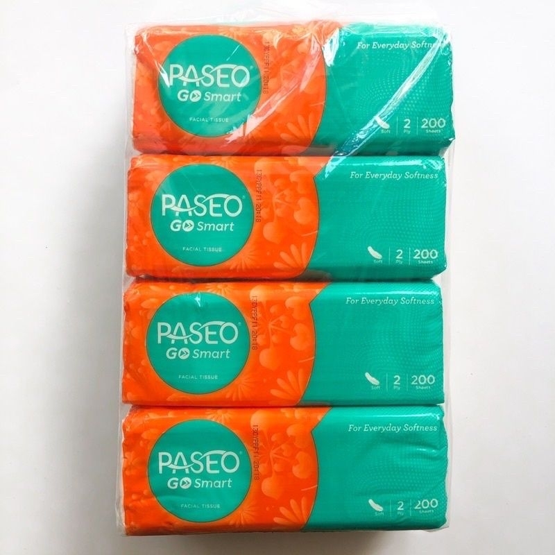 Paseo Go Smart Tissue 200 Sheets (1 Pack Contains 4 Pcs) | Shopee Singapore