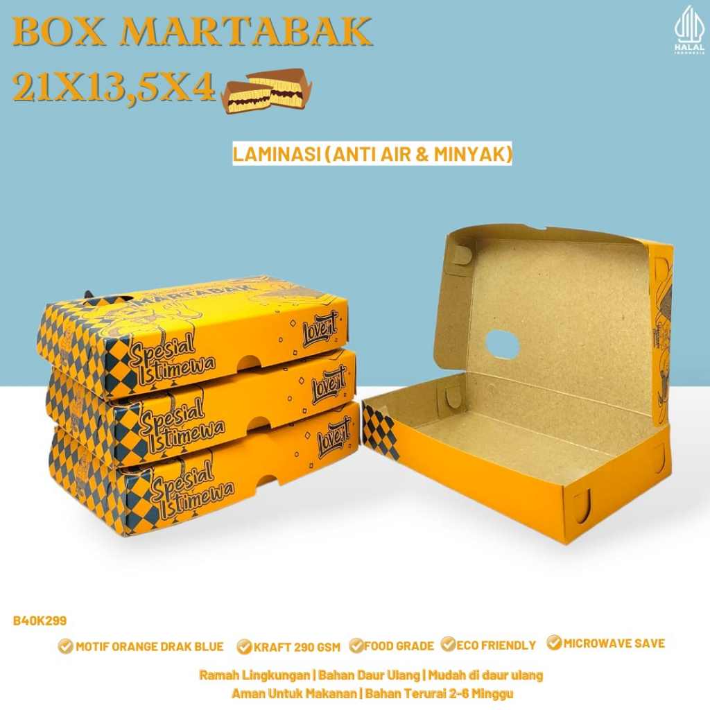 Martabak Box Laminated Martabak Box (B40K299-Lamination) | Shopee Singapore