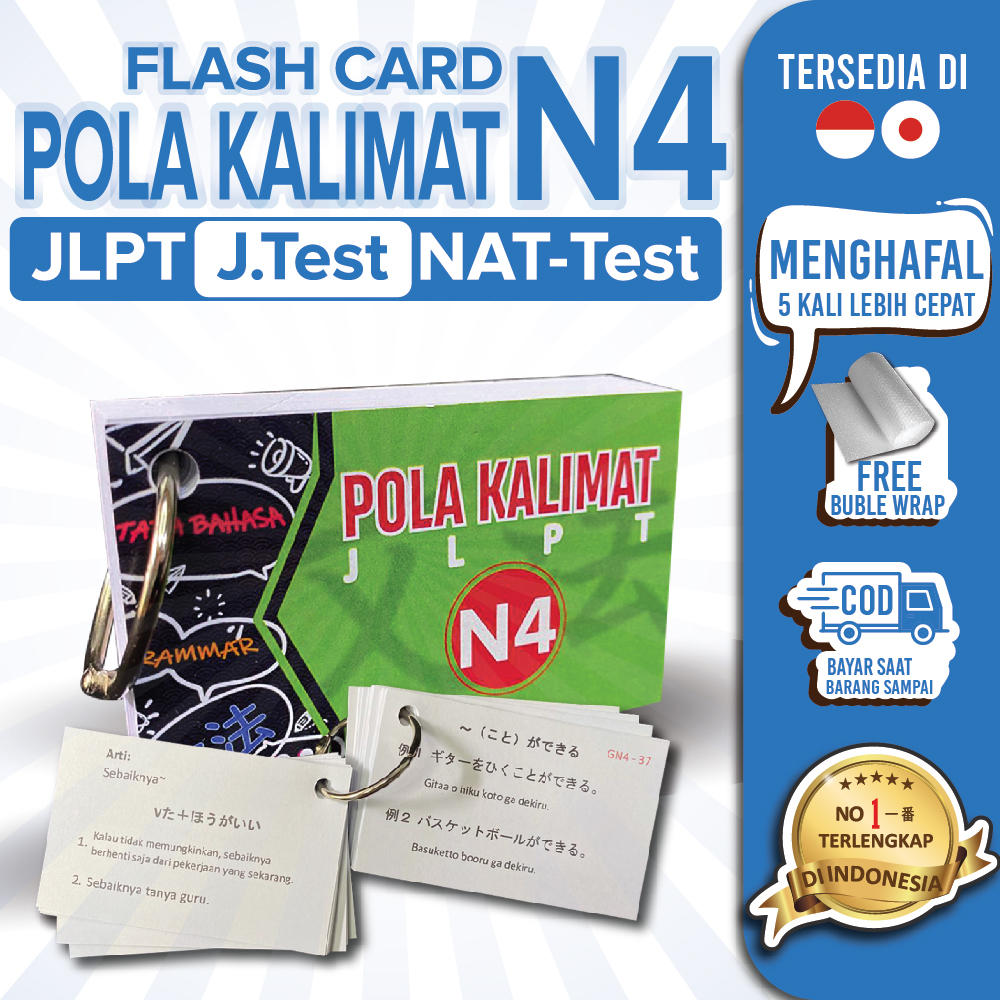 Jlpt SENTENCE PATTERN Flashcards Level N4 Japanese Language Memorizing ...