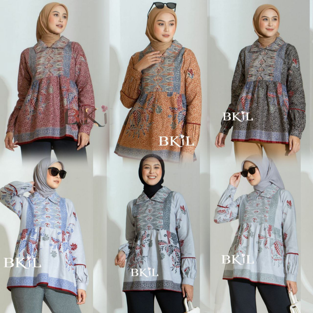 Modern Women's BATIK Clothes ASJ SA HRB026 MONALISA GENES BLOUSE BATIK ...
