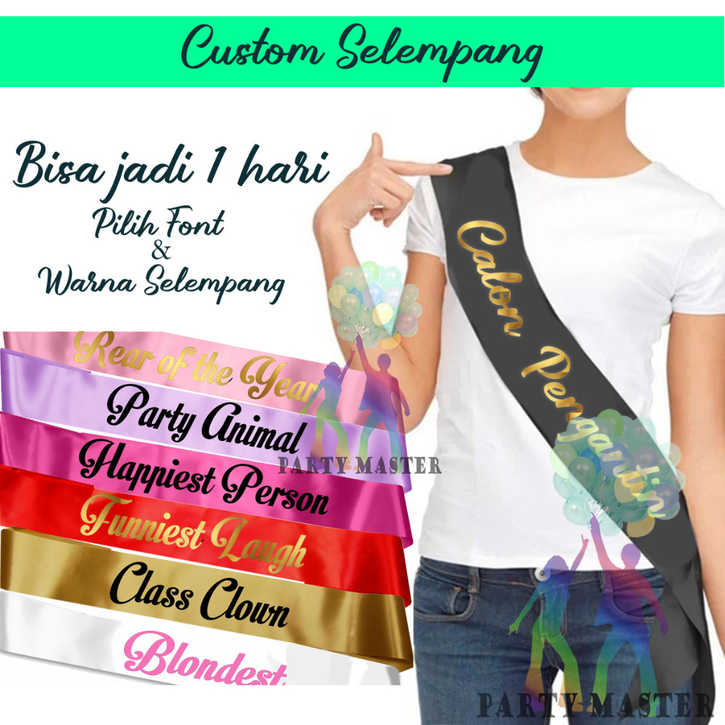 (1Th Day) Custom sash sash Writing Name Sentence Graduation/bridal ...