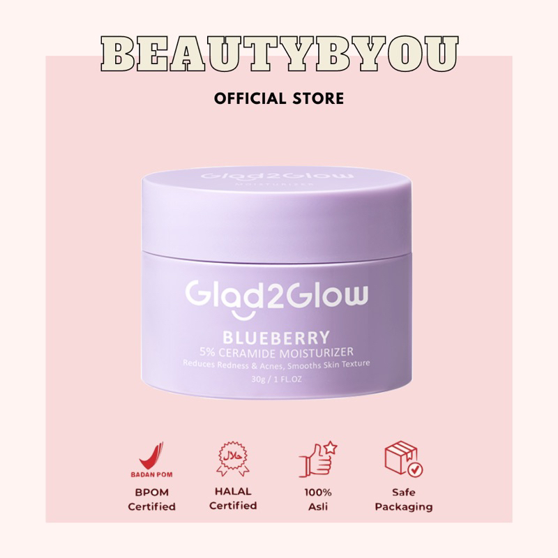 Glad2glow - G2G 5% Blueberry Moisturizer Cream 5x Ceramide Skin Barrier ...