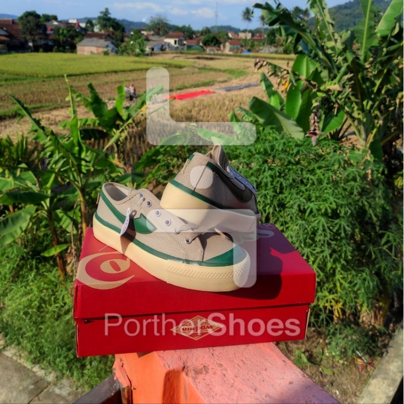 Compass Gazelle Low Wafer Maroon/Wafer Green/Caramel/Choco Ice Sepatu ...