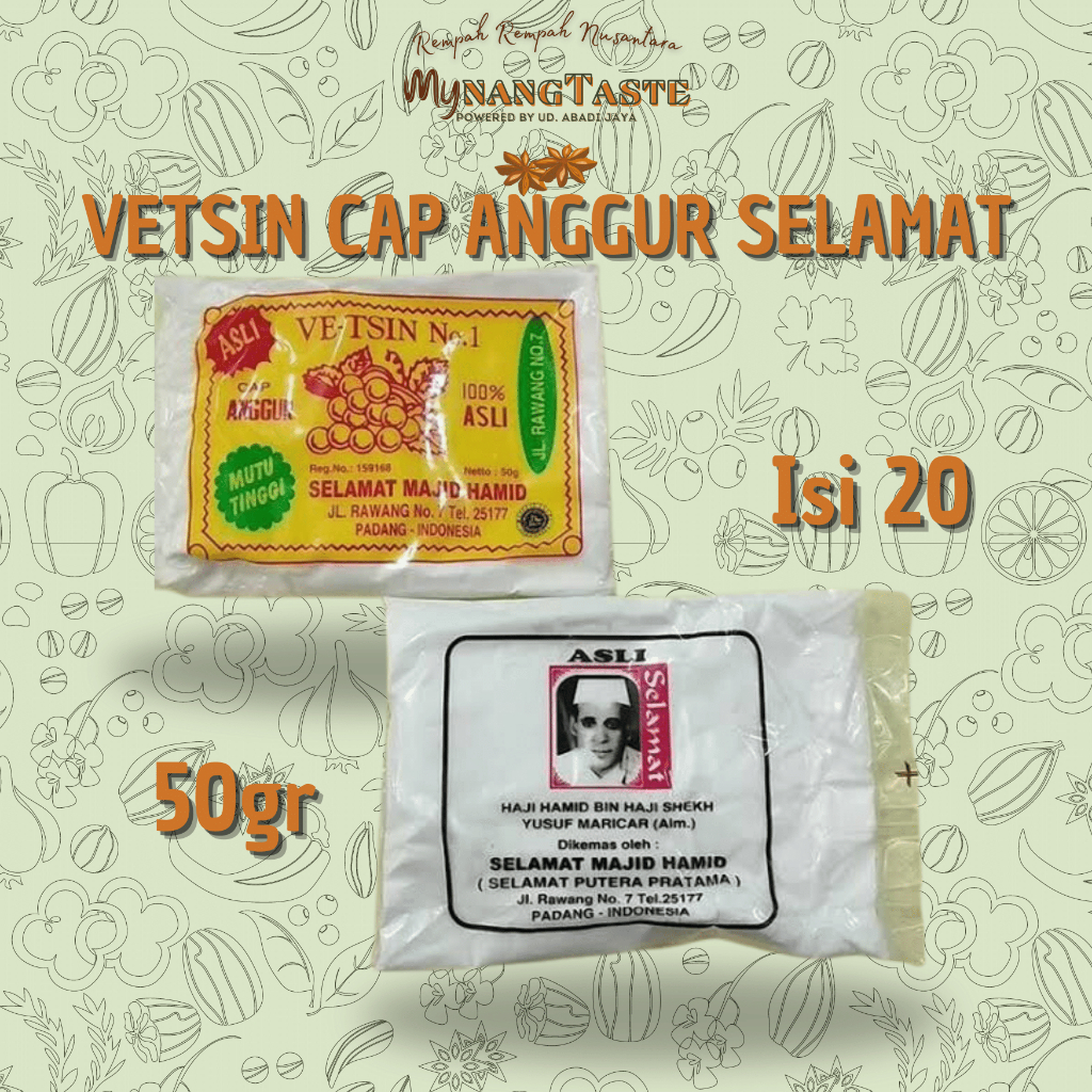 Vetsin Cap Wine Happy Sachet 50g Contents 20 (1kg) | Shopee Singapore