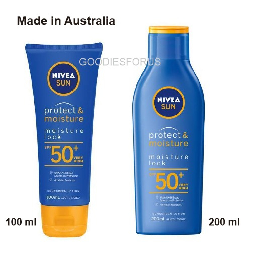 Nivea Sunscreen Moisturiser Lotion Spf50+ & Vitamin E 100ml/200ml ...