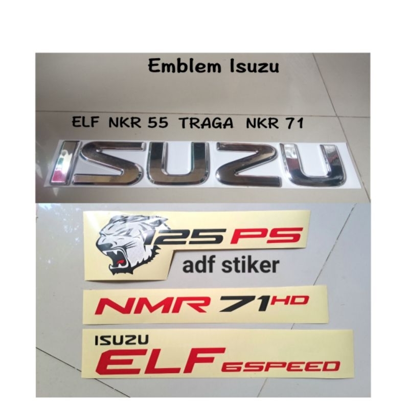 Isuzu elf nmr 71hd macan125ps emblem Sticker isuzu 6speed/isuzu elf ...