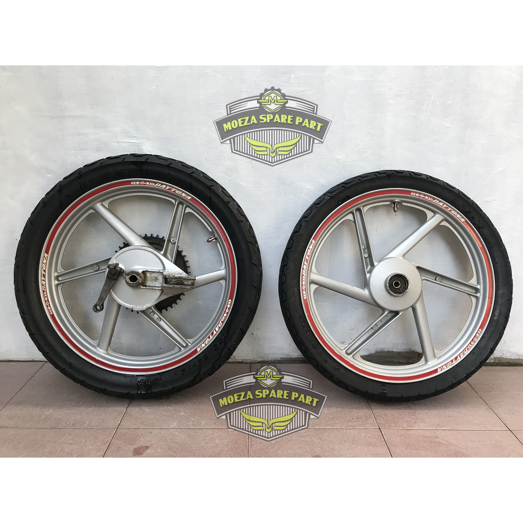 Original Honda Tiger 2000 Enkei Japan Fullset Front and Rear Wheel Rims ...