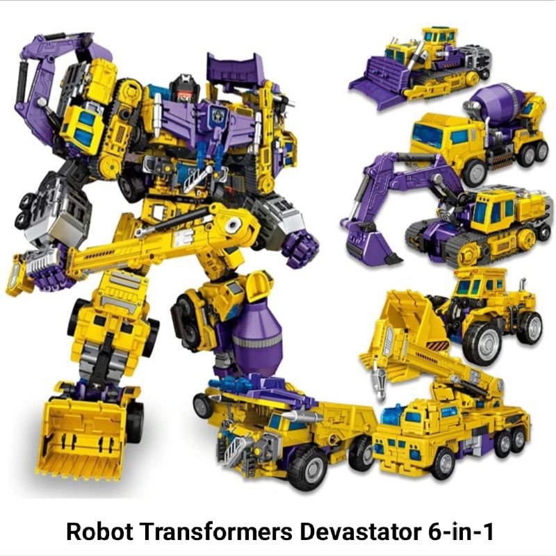 Robot Transformer Devastator 6in1 Oversize | Shopee Singapore