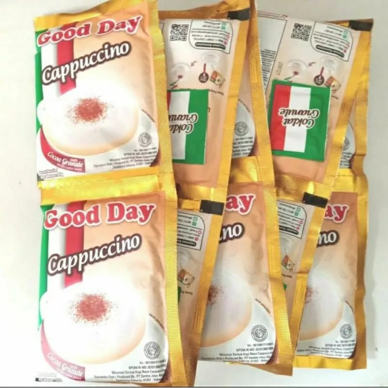 Good Day Cappuccino Coffee Chocolate Granules 25gr Contains 10 Sachets 1 Plan | Shopee Singapore