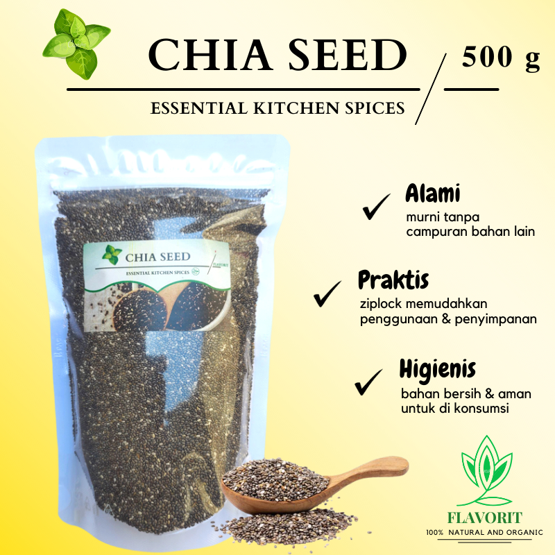 Chia Seed 500gr Premium Organic Chia Seeds Black Chia Seeds for Diet ...