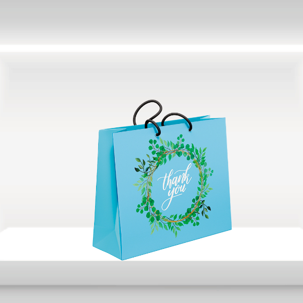 Paper BAG LEAVES BLUE - PAPER BAG BLUE - PAPER BAG LEAVES - PAPER BAG ...