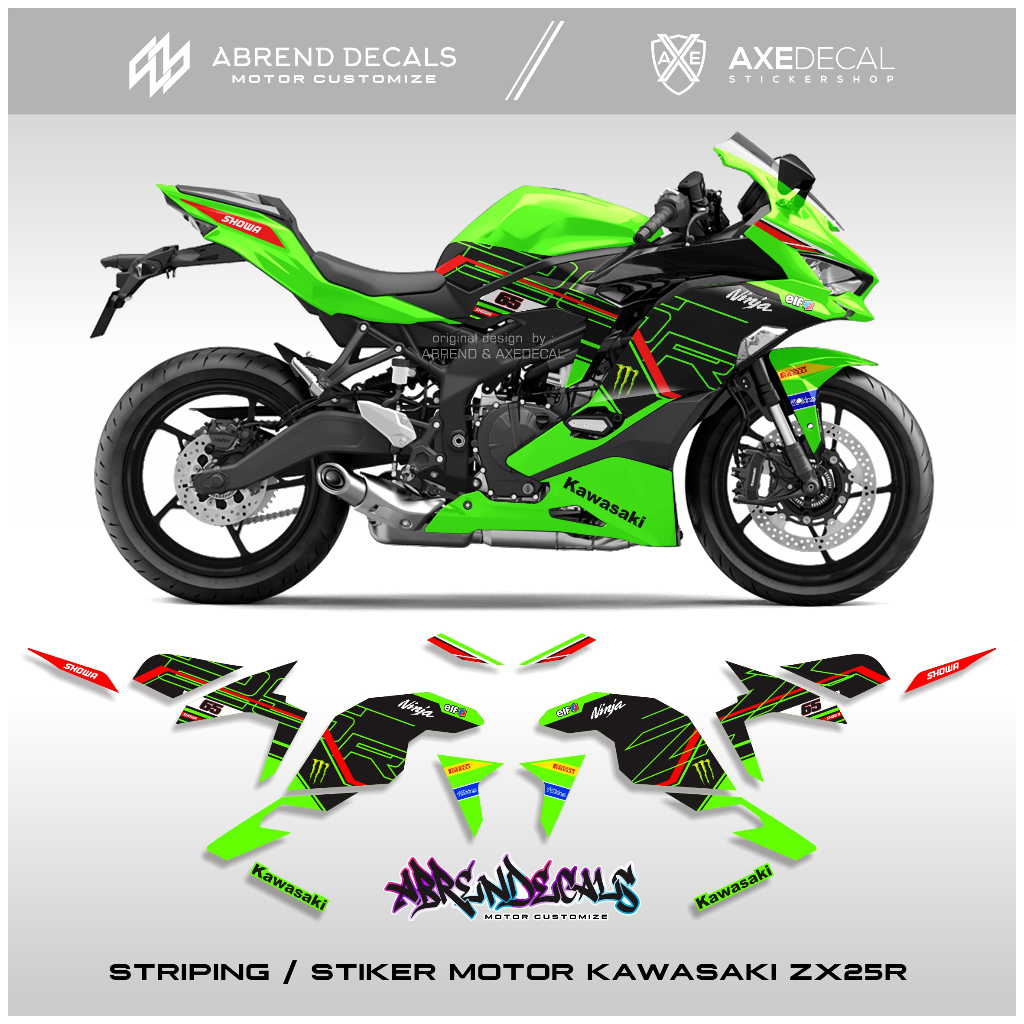 Striping ZX25R Livery KRT 2023 WSBK Racing/Kawasaki NInja ZX25R ...
