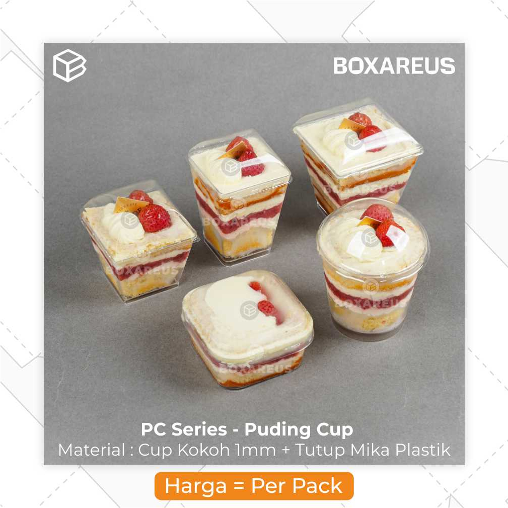 Pudding Cup Agar Jelly Plastic Cup Dessert Cup Round Box | Pc | Shopee ...