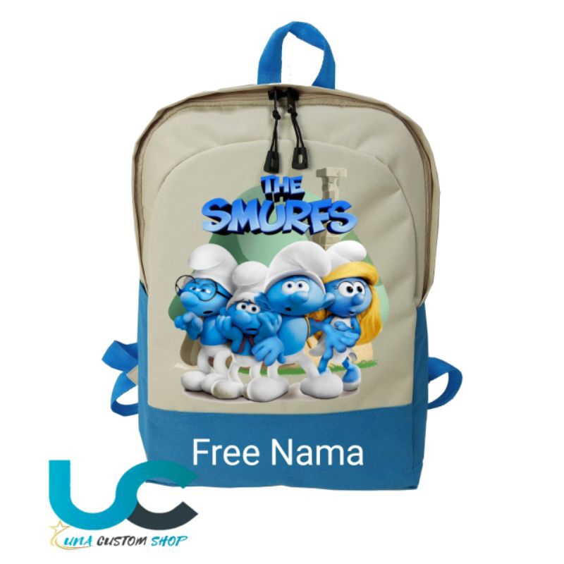 The Smurf Kids Bag | The Smurf Image Custom School Bag | The Smurf Kids ...