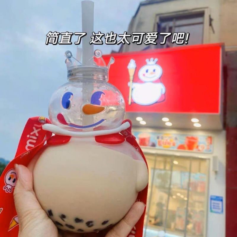 (FREE Straw) 800ml Snow King mixue Bottle~mixue Kids viral Bottle ...