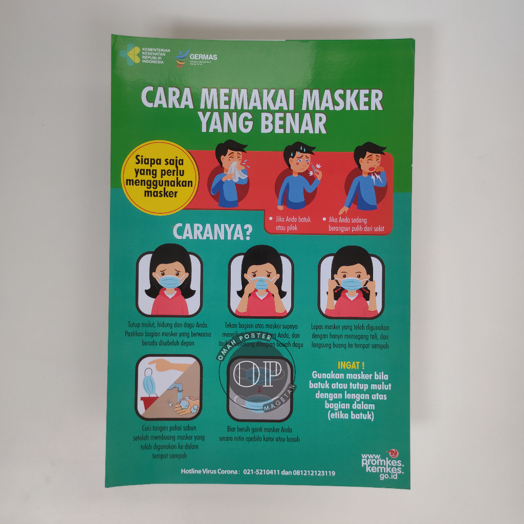 Poster How to Wear a Mask - Educational Poster | Shopee Singapore