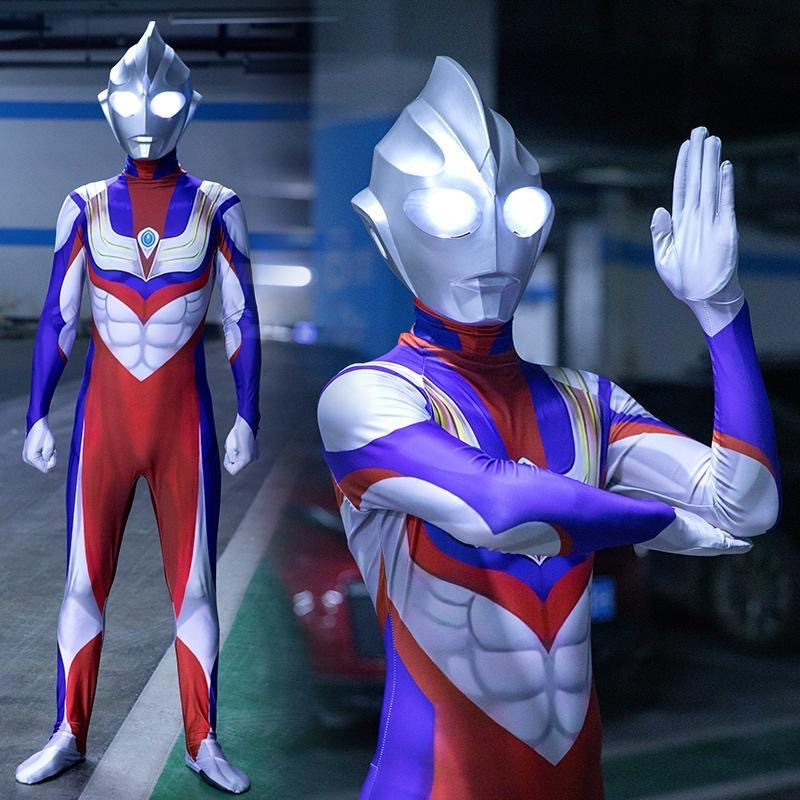 Adult Ultraman Costume and Halloween Cosplay Costume Men Bodysuit Boys ...