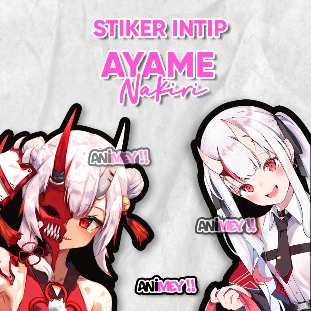 Ayame Nakiri Side Peek Sticker/Waterproof Anime Sticker | Shopee Singapore