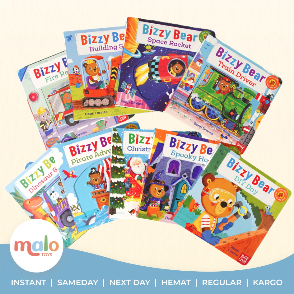 Malotoys - BIZZY BEAR Book Sliders Pull And Push Board Books Boardbook ...