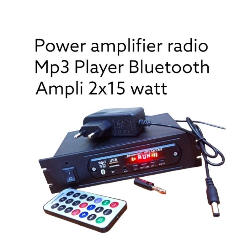 Power amplifier MINI 12V MP3 Bluetooth USB RADIO FM MMC AUX With ...