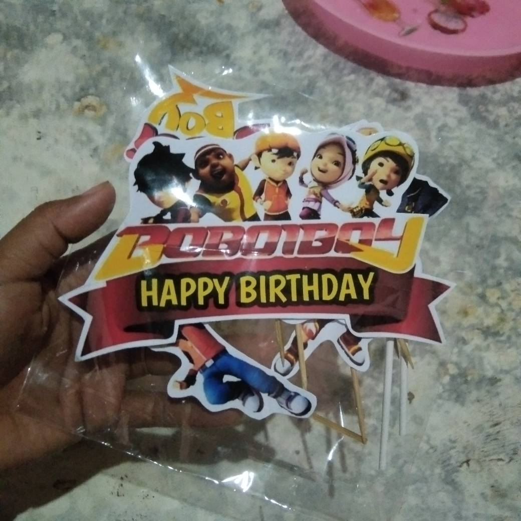 Fadhilsouvenir boboiboy character birthday cake Topper | Shopee Singapore