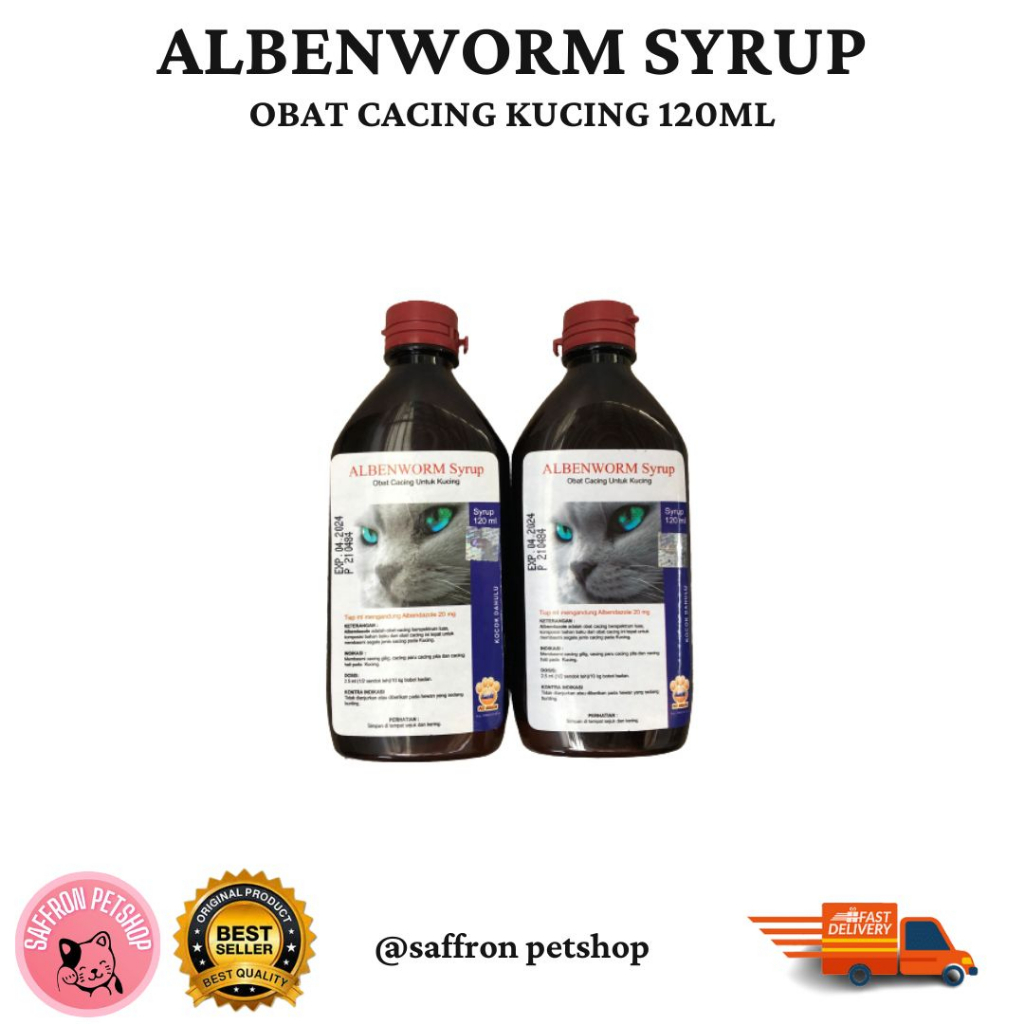 Albenworm Cat Deworming SYRUP 120ML | Shopee Singapore
