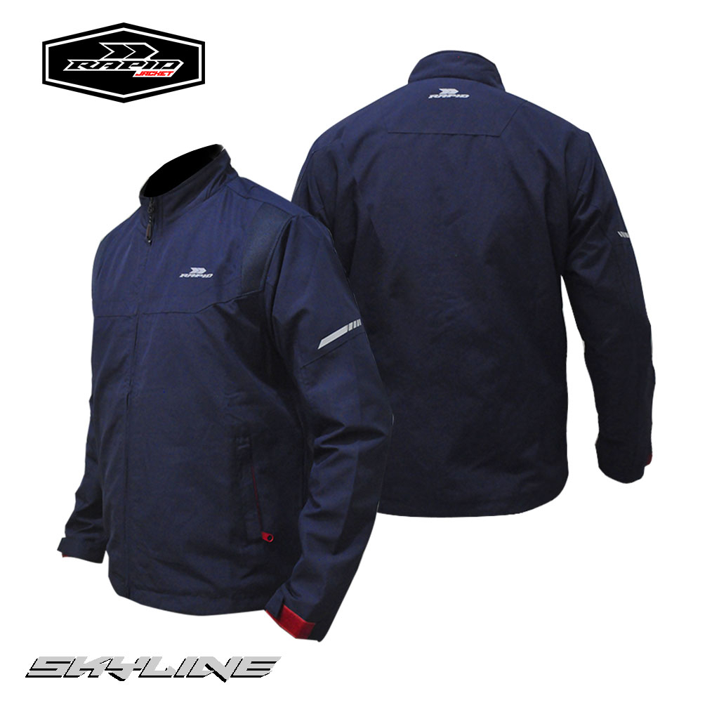 RAPID SKYLINE Navy Blue daily premium men's riding motorcycle jacket ...