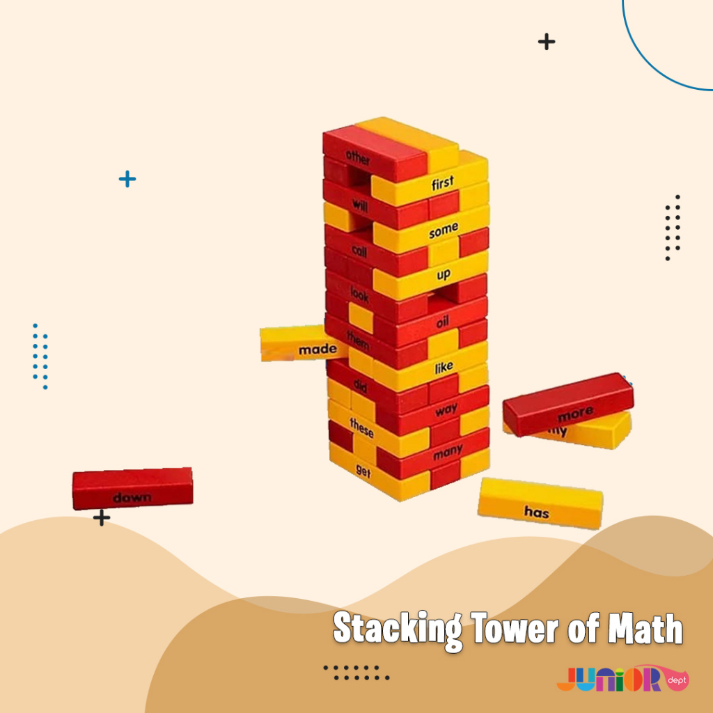 Stacking Tower of Math/ Sight Words/ Learning Sight Words and Math ...