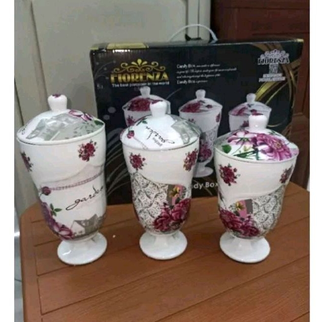 Fiorenza Ceramic Jar Set 3 Pcs (ORIGINAL) | Shopee Singapore