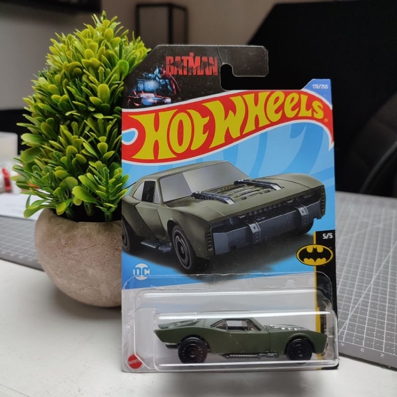 HIJAU Diecast Hot wheels Batmobile The Batman Army Green | Shopee Singapore